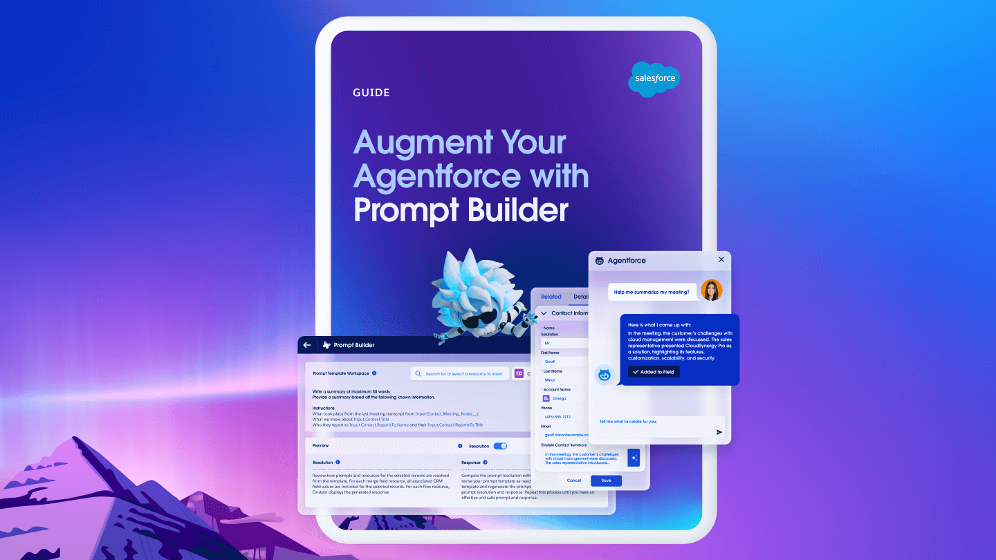 Augment Your Agentforce with Prompt Builder - Salesforce