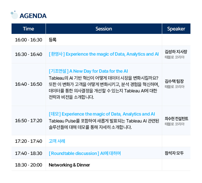Tableau와 함께하는 C-Level Networking Meetup- 태블로 (Salesforce)