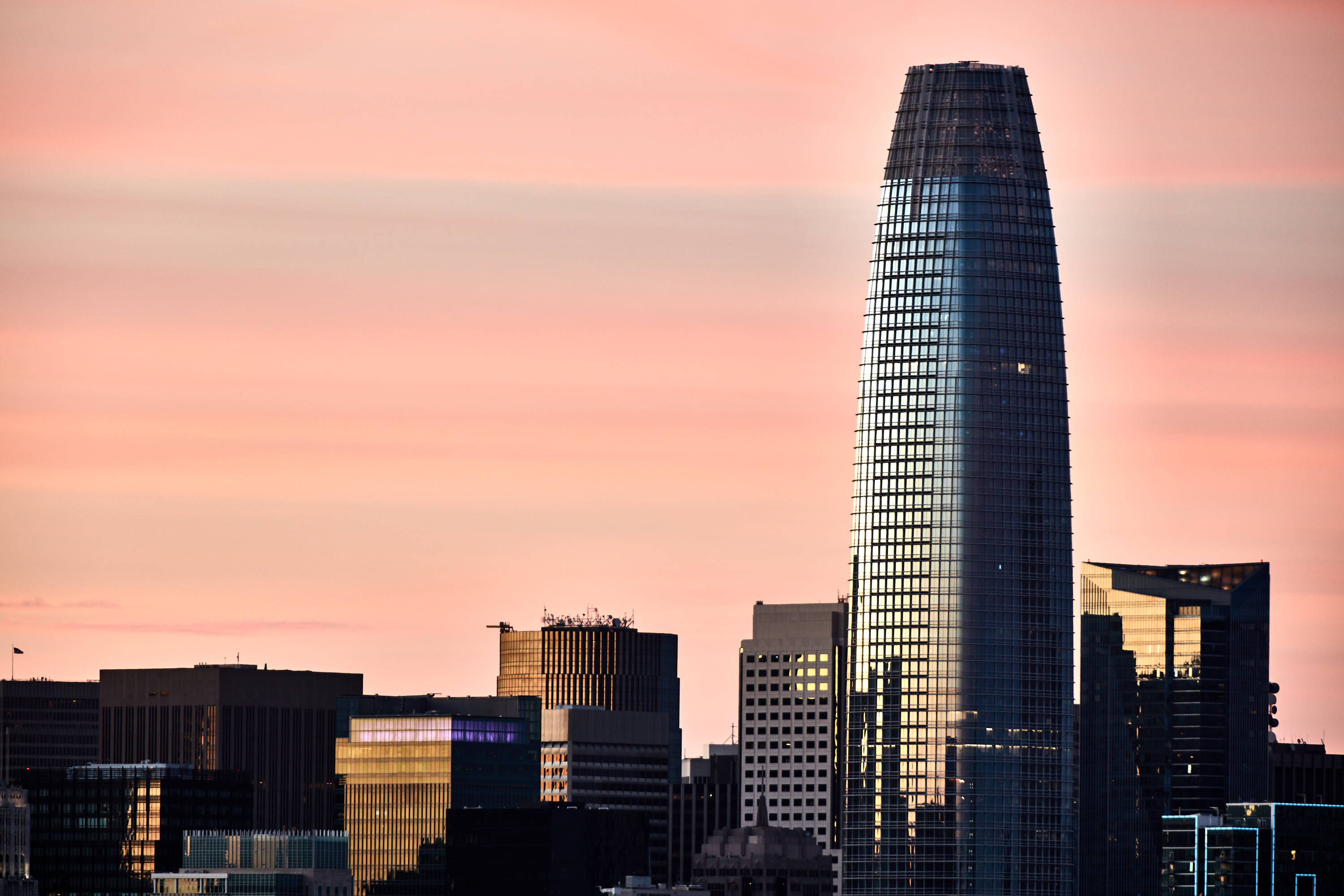 San Francisco Salesforce Tower Exterior Sunset 1 - Salesforce